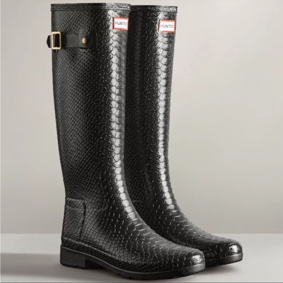 Hunter | Shoes | Hunter Scale Texture Tall Rainboot | Poshmark
